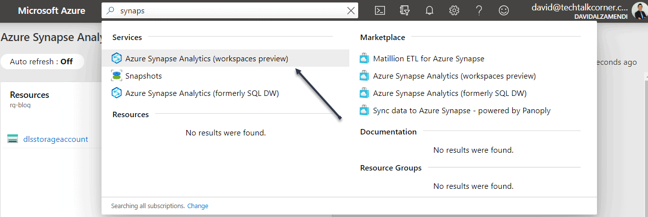 Create Your First Azure Synapse Analytics Workspace David Alzamendi