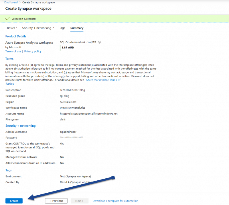 Create Your First Azure Synapse Analytics Workspace - David Alzamendi