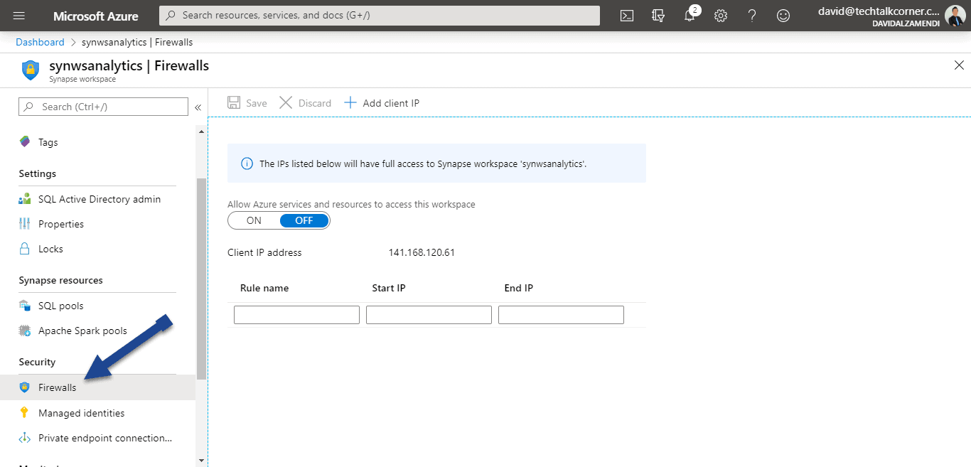 Create Your First Azure Synapse Analytics Workspace - David Alzamendi