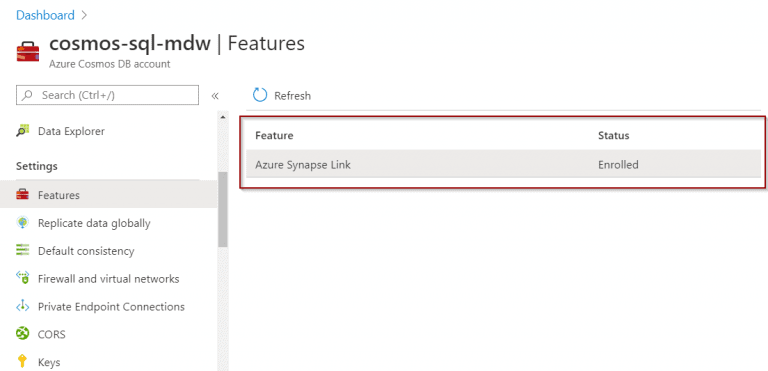 Create Azure Synapse Link for Azure Cosmos DB SQL API