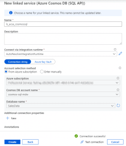 Create Azure Synapse Link for Azure Cosmos DB SQL API