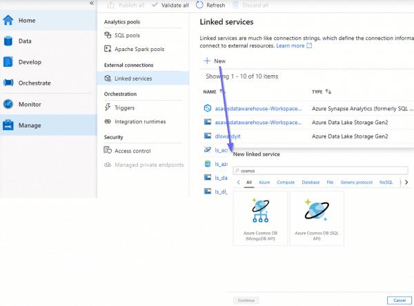 Create Azure Synapse Link for Azure Cosmos DB SQL API